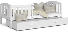 Dětská postel KUBU P2 190x80 cm BÍLÁ-BÍLÁ