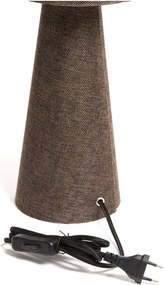 Hnědá stolní lampa s textilním stínidlem (výška 58 cm) Micky – Light &amp; Living