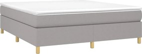 Box spring postel s matrací světle šedá 180 x 200 cm textil 3144538