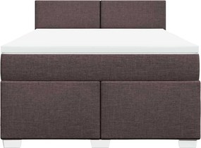 Box spring postel s matrací tmavě hnědá 140x190 cm textil 3288179