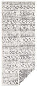 Šedo-krémový venkovní koberec NORTHRUGS Biri, 80 x 250 cm