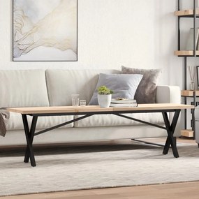 Konferenční stolek s X rámem 160x40x45,5 cm borovice a ocel 3282756