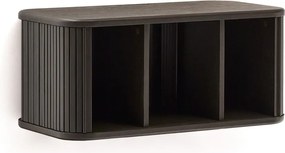 Tmavě hnědá závěsná skříňka pod umyvadlo v dekoru jasanu 90x40 cm Mailen – Kave Home