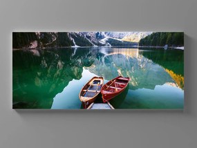 Liox XXL Obraz Lodě v italském jezeře Rozměr: 200 x 100 cm