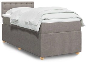 Box spring postel s matrací taupe 90x200 cm textil 3289657
