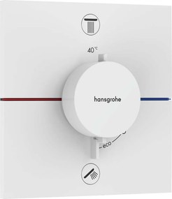 Hansgrohe ShowerSelect Comfort E - Termostatická baterie pod omítku, pro 2 spotřebiče, matná bílá 15578700