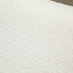 HOMCOM Houpací křeslo Relaxační křeslo s dřevěným rámem, čalouněné, lounge, kaučukovník, krémově bílé| Aosom