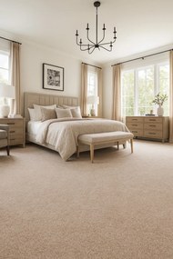 Metrážny koberec Prestige 75, na mieru, šíře 4m, béžová, ab (mriežka), detská izba, Condor Carpets
