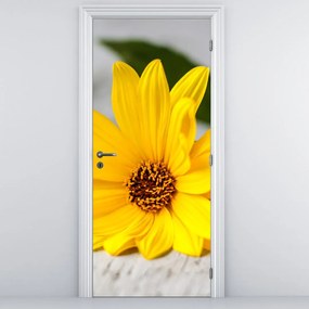 Fototapeta na dveře - Žluté květiny (95x205cm)