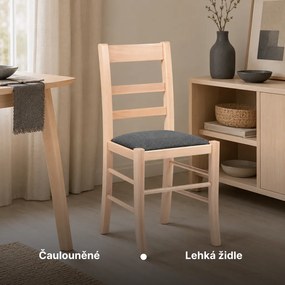 STIMA Židle FURLA s čalouněným sedákem dub LUX černá 23