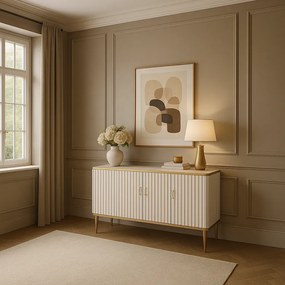 Komoda Stilig ST313 160 cm bílá/zlatá