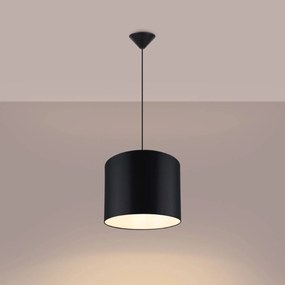 Sollux Lighting Závěsné svítidlo Nova, 1x černé textilní stínítko, (fi 30 cm)