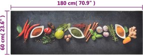 Kuchyňský koberec omyvatelný Koření 60 x 180 cm samet 136541