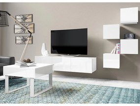 CALABRINI b | TV stolek | 100 cm | bílá lesk | lze i zavěsit