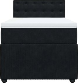 Box spring postel s matrací černá 80 x 200 cm samet 3287604