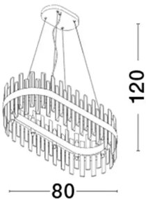 Luxusní lustr Crown 80 zlaté