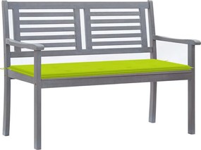 vidaXL 2místná zahradní lavice s poduškou 120 cm eukalyptus [3061032] Barva: Jasně zelená