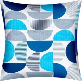 Bellatex Povláček krepový 40x40 cm Půlkruh Modrá,Šedá