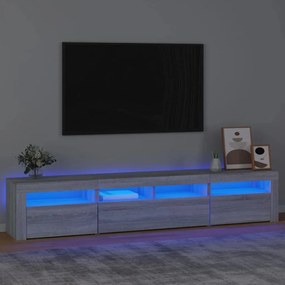 Fionshop 263588163 Tv skříňka s Led osvětlením šedá sonoma 210 x 35 x 40