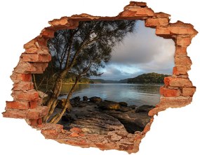 Wallmuralia Nálepka fototapeta 3D výhled Strom nad řekou 90x70 cm