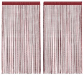 Provázkové záclony, 2 ks, 100x250 cm, vínová 132408