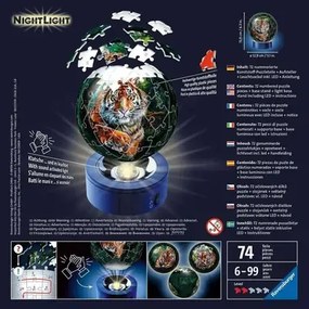 RAVENSBURGER 3D Puzzle-Ball Tygr / 72 dílků