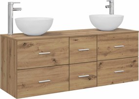 Sada koupelnových skříněk 3 ks Dub artisan 49,5 x 41 x 64,5 cm 3405818