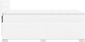 Box spring postel s matrací bílá 100x200 cm umělá kůže 3286109