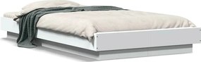 Rám postele s LED osvětlením bílý 100 x 200 cm kompozitní dřevo 3281112