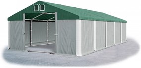 Garážový stan 5x6x2m střecha PVC 560g/m2 boky PVC 500g/m2 konstrukce ZIMA Zelená Šedá Bílé