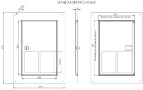 Poštovní schránka do sloupku dvířka - západka Rozměr otvoru pro usazení: Standardní - (v.370 - 445) x (š. 241 - 315)