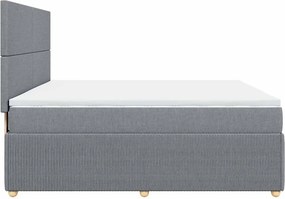 Box spring postel s matrací světle šedá 180 x 200 cm textil 3294428