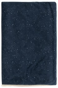 Nobodinoz Zimní deka Eco-Velvet Night Blue Silver Milky Way 100 x 140 cm