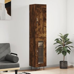 vidaXL Skříň highboard 34,5 x 34 x 180 cm kompozitní dřevo [3200421] Barva: kouřový dub