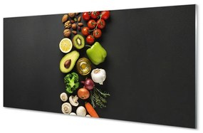 Obraz na skle Citrón avokádo mrkev 120x60 cm