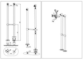 RAV Slezák MK150.5/2CMATSM - Vanová sada s baterií MORAVA RETRO černá/mosaz