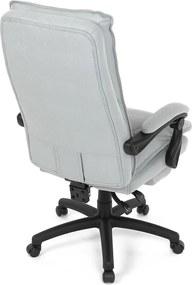 Autronic Kancelářské židle s podnožkou, světle šedá látka, PC mechanismus s aretací KA-Y350 SIL
