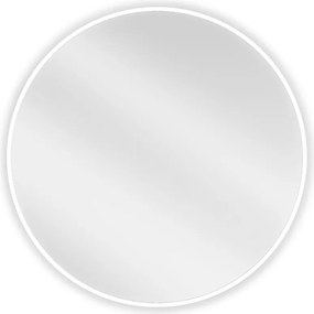Mexen Loft, kulaté koupelnové zrcadlo 70 cm, barva rámu bílá, 9850-070-070-000-20