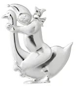 Vánoční ozdoba Boy and Goose Silver 7 cm Rosendahl