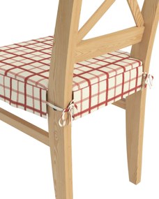 Sedák na židli IKEA Ingolf barva červená látka vzorované