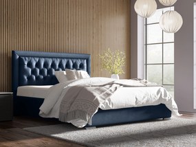 Luxusní manželská postel 180x200 cm Gea Barva: Modrá - Kronos 08