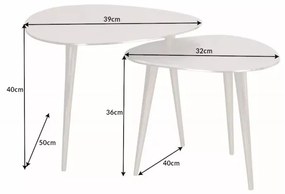 Massive home | 2SET konferenční stolek ELEMENTS 39/32 CM zlatý