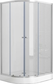 POINT AS LOR 100x80 Clear Pravý Asymetrický sprchový kout s akrylátovou vaničkou