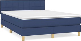 Box spring postel s matrací modrá 140x190 cm textil 3140615