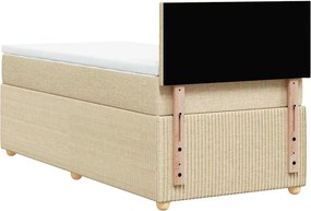 Box spring postel s matrací krémová 100 x 200 cm textil 3287365