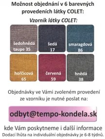 Postel boxspring FERATA KOMFORT 140x200 světle šedá