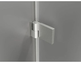 Mexen Lunar-B Duo výklopný sprchový kout 100 x 70 cm, čiré sklo, broušená ocel, 832-100L-070P-97-00