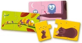 DJECO Puzzle Zvířecí maminky a mláďata / 12x2 dílků / od 3 let
