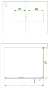 BPS-koupelny Obdélníkový sprchový kout HYD-OK16AS 100x90 černá/transparent - bez vaničky