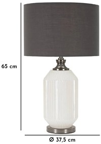 Šedá stolní lampa s textilním stínidlem (výška 65 cm) Brighty – Mauro Ferretti
